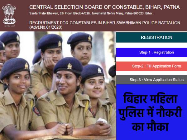 CSBC Bihar Lady Police Recruitment 2020: बिहार महिला पुलिस कॉन्स्टेबल ...